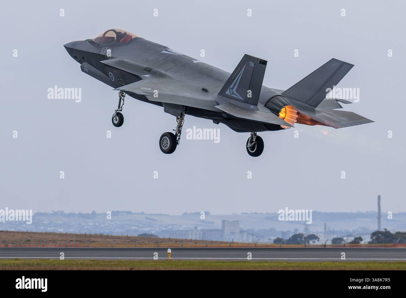 RAAF F-35A Lightning II seen performing a solo display during the ...