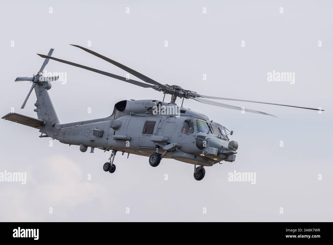 MH-60R Seahawk helicopter seen in the aerial display during the Avalon ...