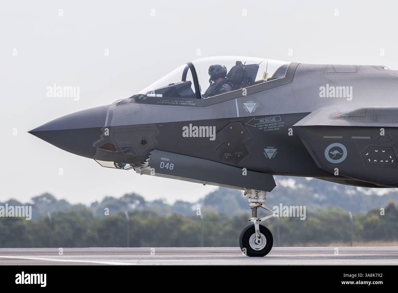 Avalon, Australia. 28th Mar, 2025. RAAF F-35A Lightning II seen on the ...