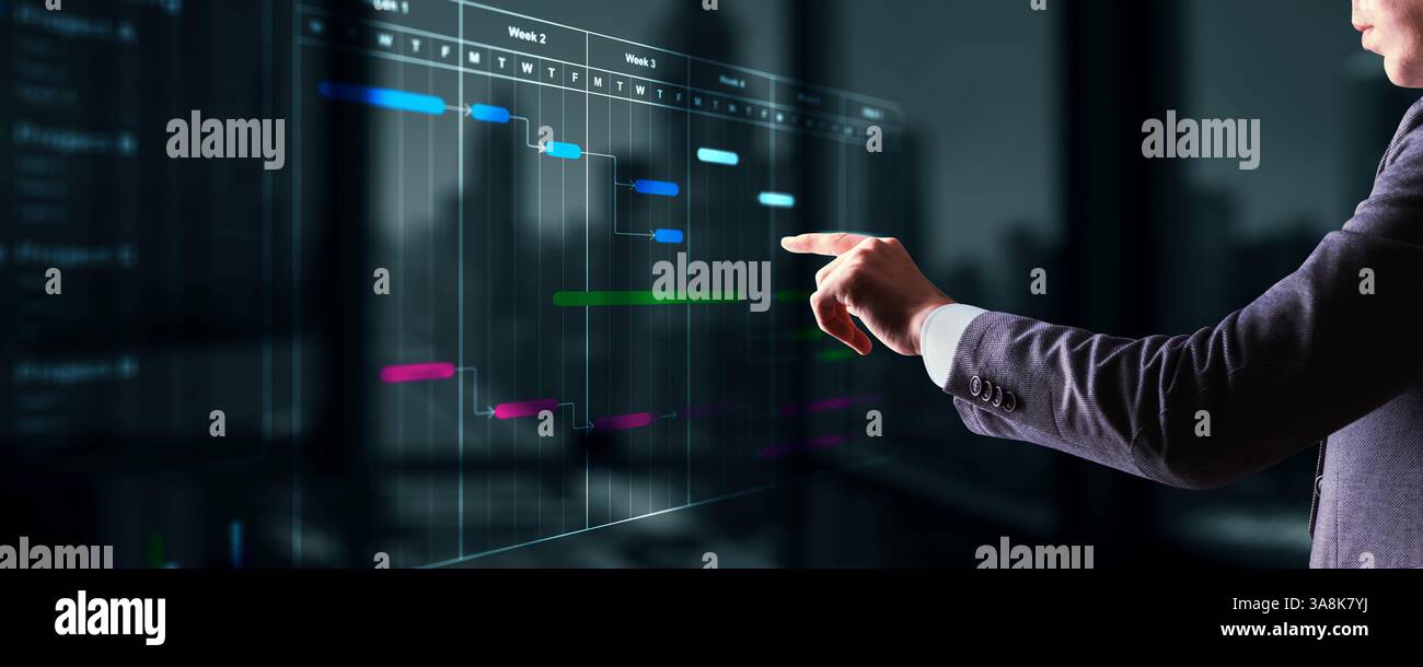 Project management. Chart for plan tasks and progress. Planning ...