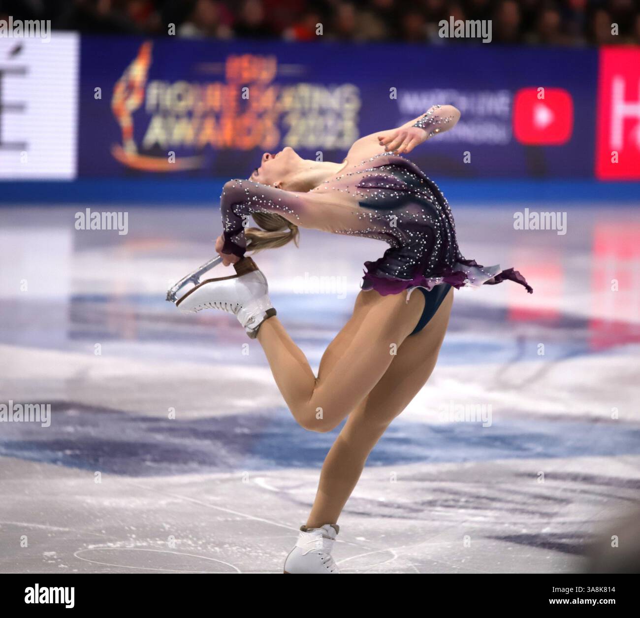 Boston,. MA. March 28, 2025. USA's Amber Glenn in her free skate at the ...