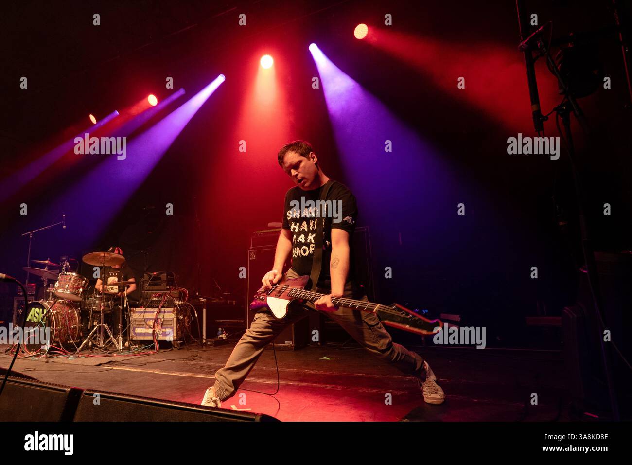 Cambridge, UK, 28 March, 2025. Ash in concert. Pictured left to right ...