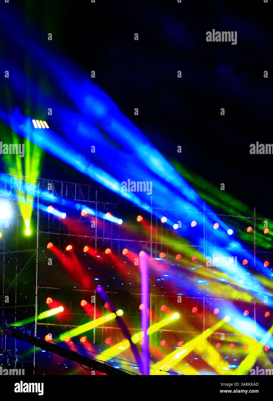 Stage lighting effect in the dark, close-up pictures Stock Photo - Alamy