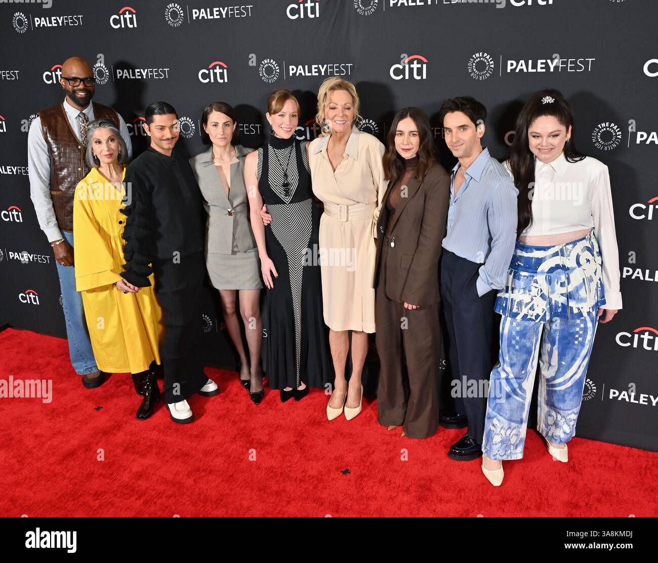 Hollywood, CA USA - March 28, 2025: Lucia Aniello, Megan Stalter, Mark ...