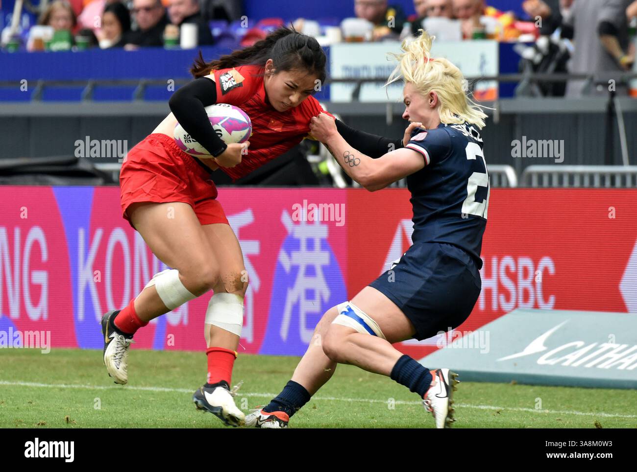Hong Kong. 29th Mar, 2025. Sammy Sullivan (R) of the United States ...
