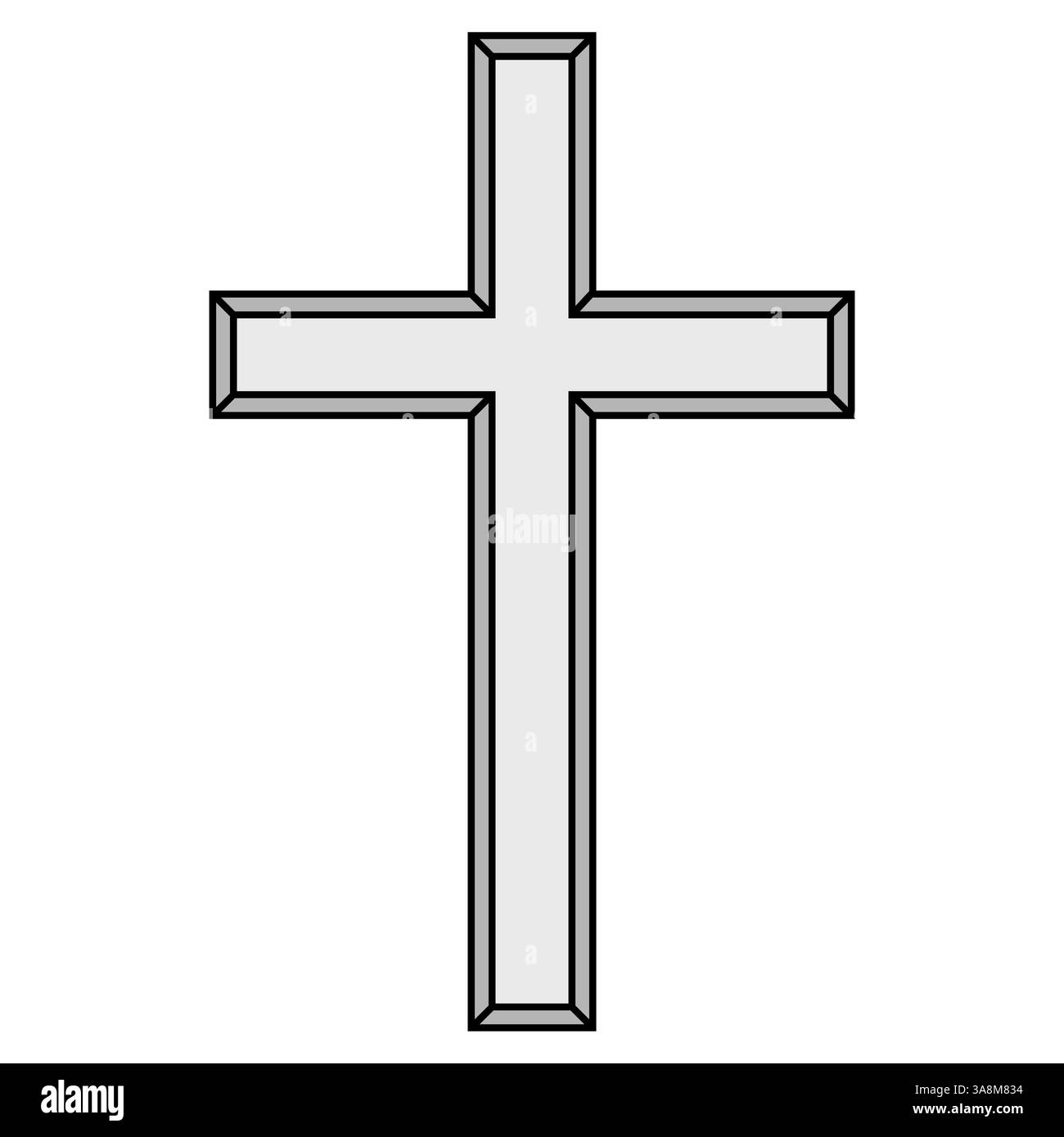 Isometric Cross Icon 3D Effect cross 3D design religious symbol Stock ...