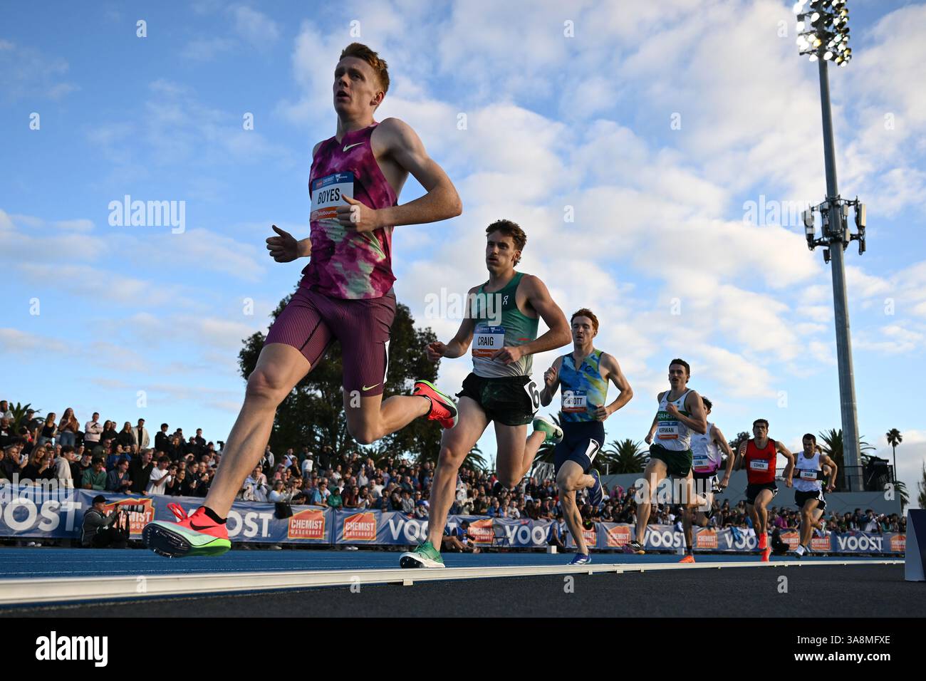 Melbourne, Australia. 29th Mar, 2025. Peyton Craig (2nd left) in action ...