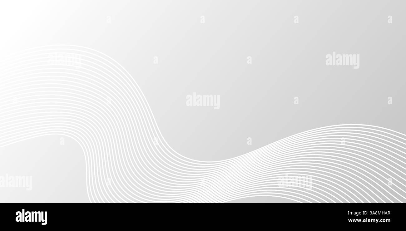 Grey gradient background with line waves. Minimal smooth elegant grey ...
