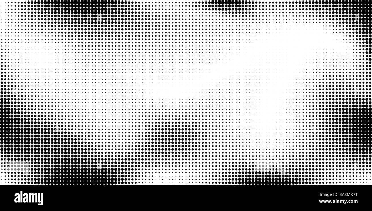 Halftone horizontal background. Black and white fluid halftone ...