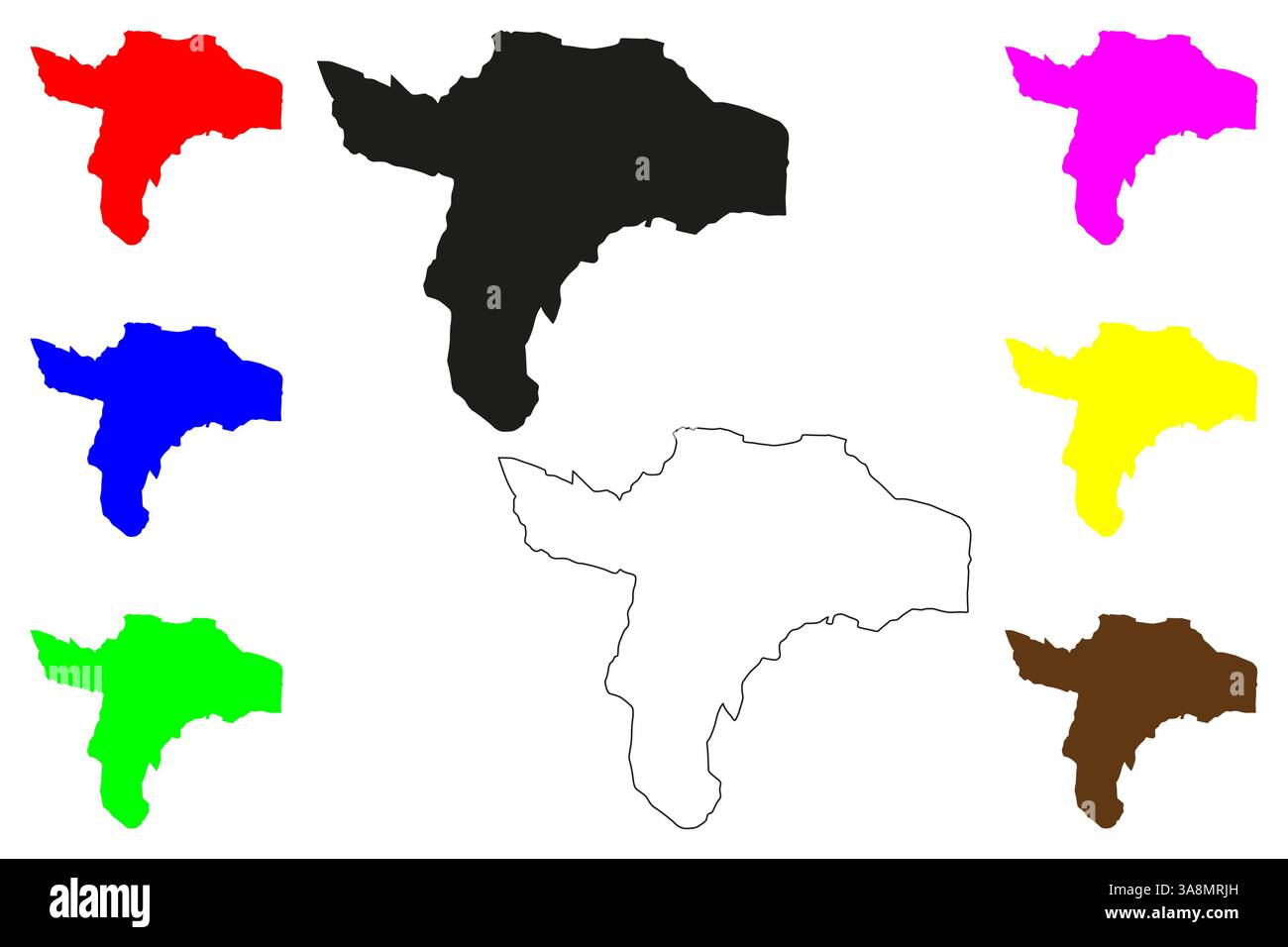 Chhindwara city (Republic of India, State of Madhya Pradesh) map vector ...