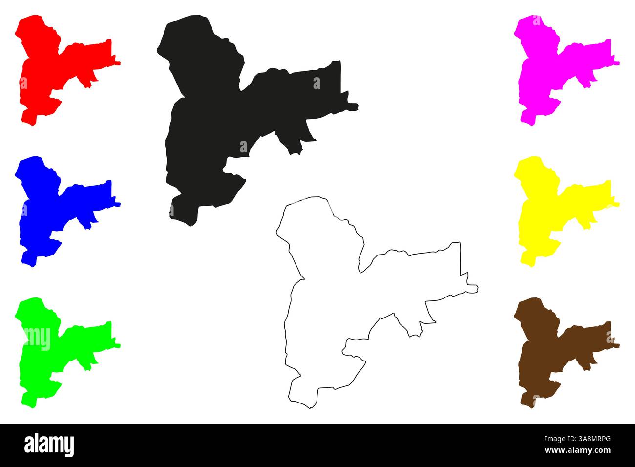 Chittoor city (Republic of India, State of Andhra Pradesh) map vector ...