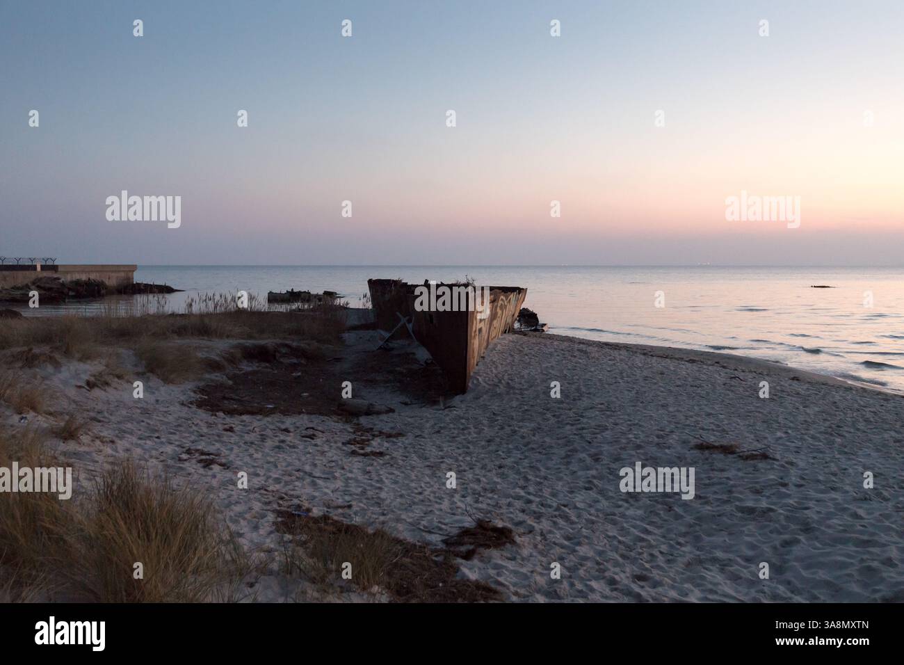 Orp grom scrapped warship on beach hi-res stock photography and images ...