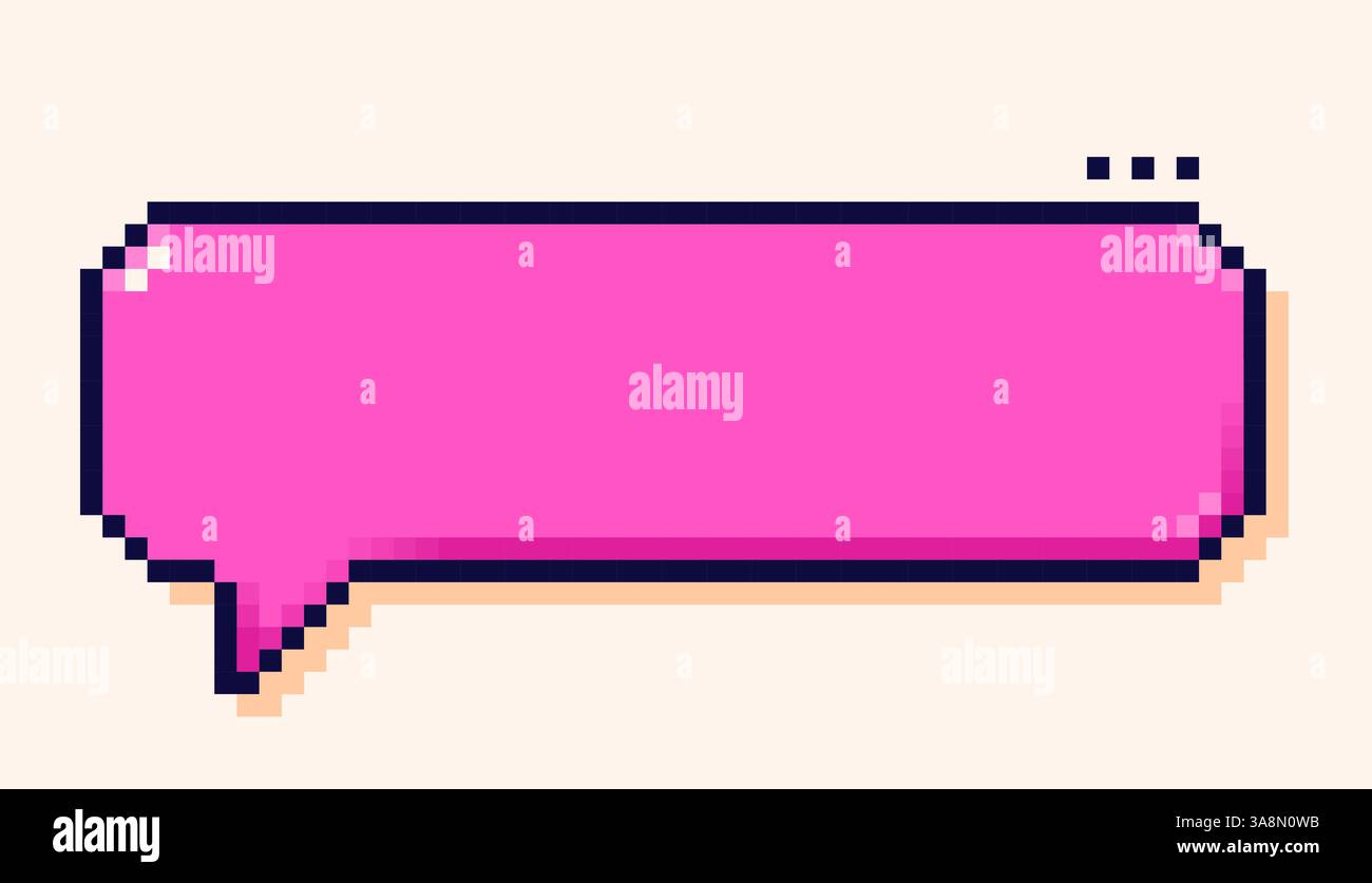 Singl pixel art speech bubble with magenta background Stock Vector ...