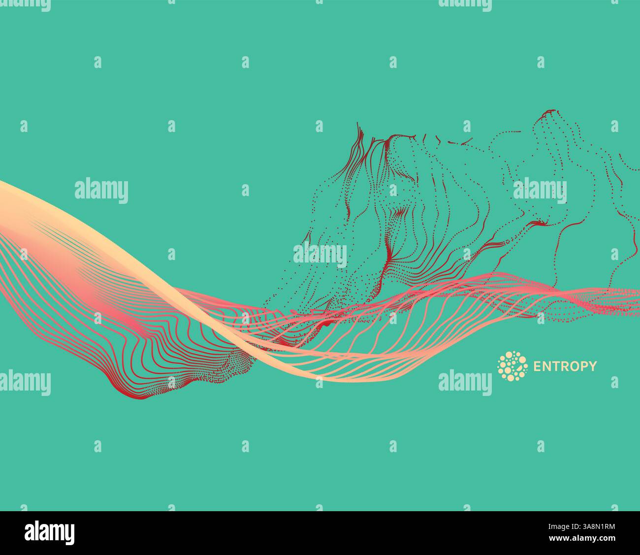 Water Splash Imitation. Array with Dynamic Emitted Particles. Abstract ...