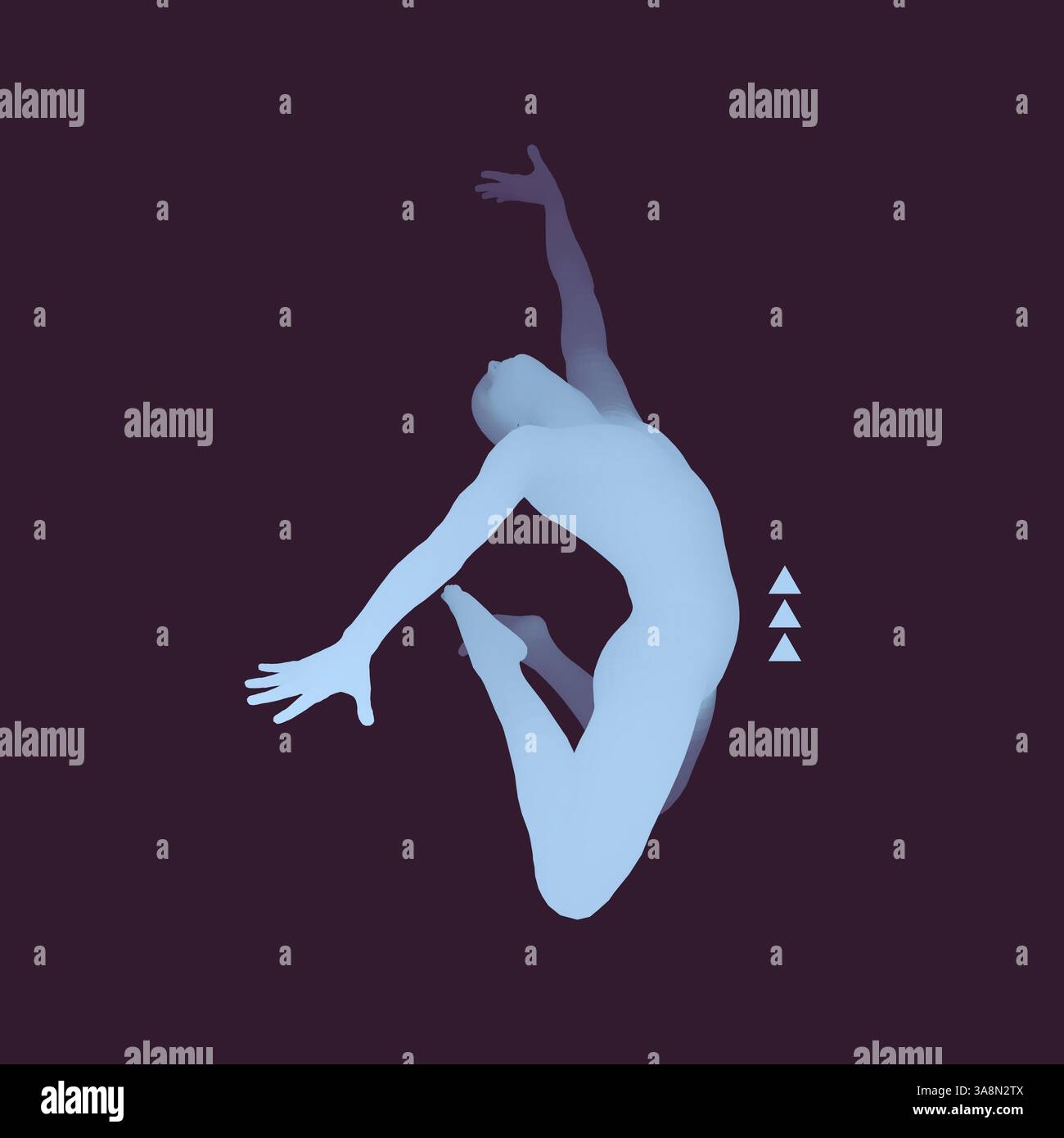 Man is Posing and Dancing. Silhouette of a Dancer. A Dancer Performs ...