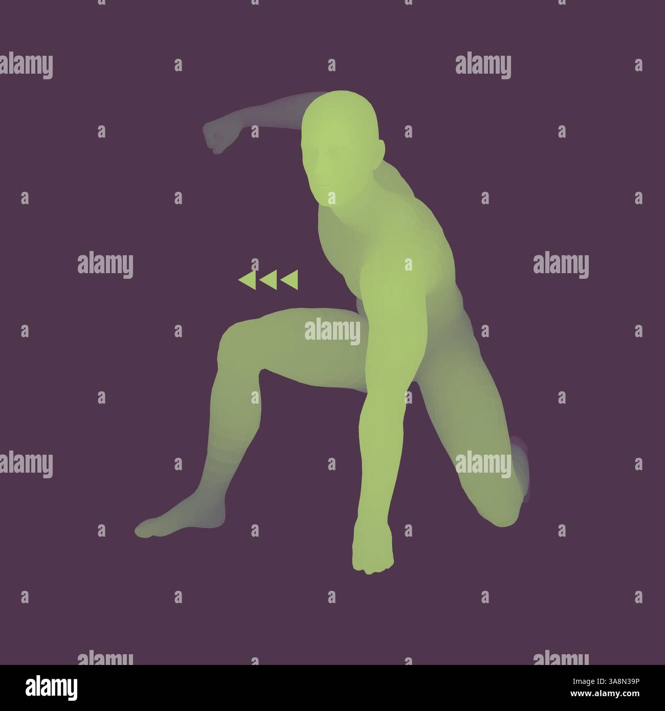 Athlete at Starting Position Ready to Start a Race. Runner Ready for ...