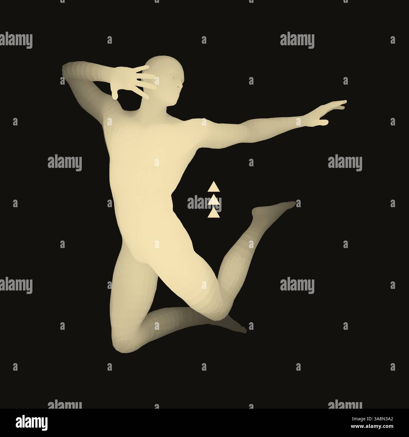 Man is Posing and Dancing. Silhouette of a Dancer. A Dancer Performs ...