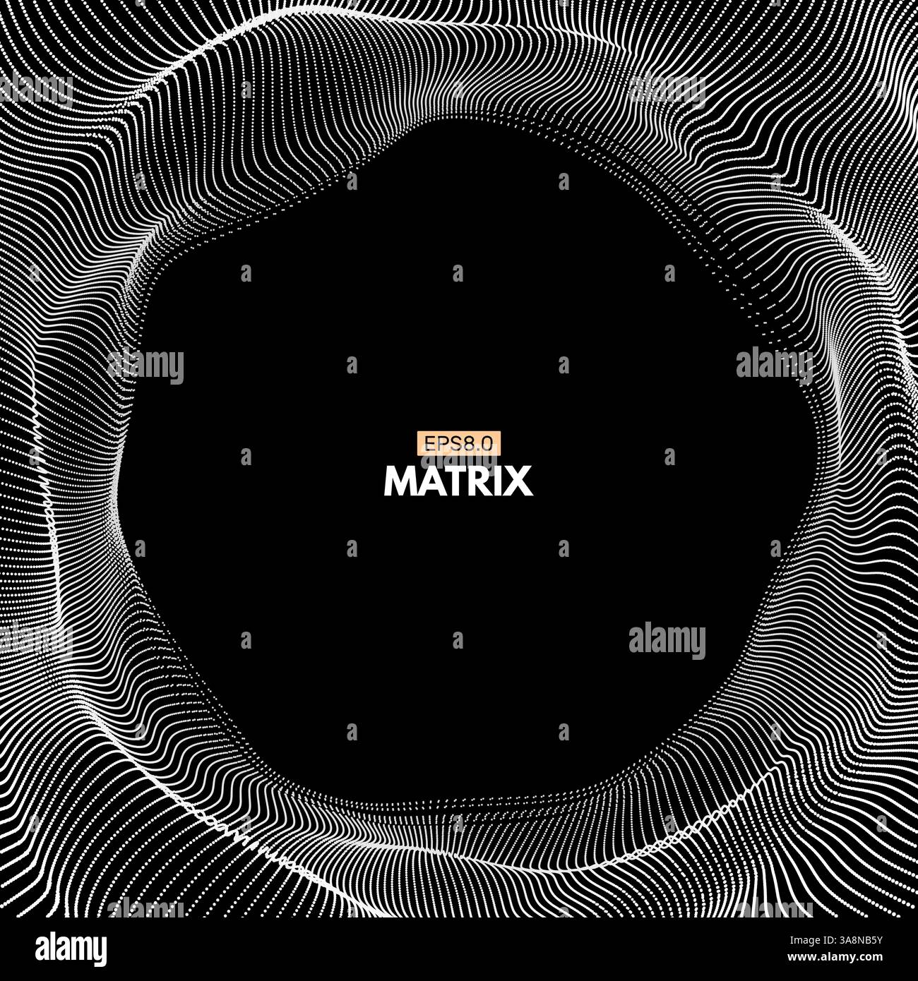 Tunnel. Array with Dynamic Particles. Futuristic Style. Cyberspace Grid. 3D Vector Illustration ...