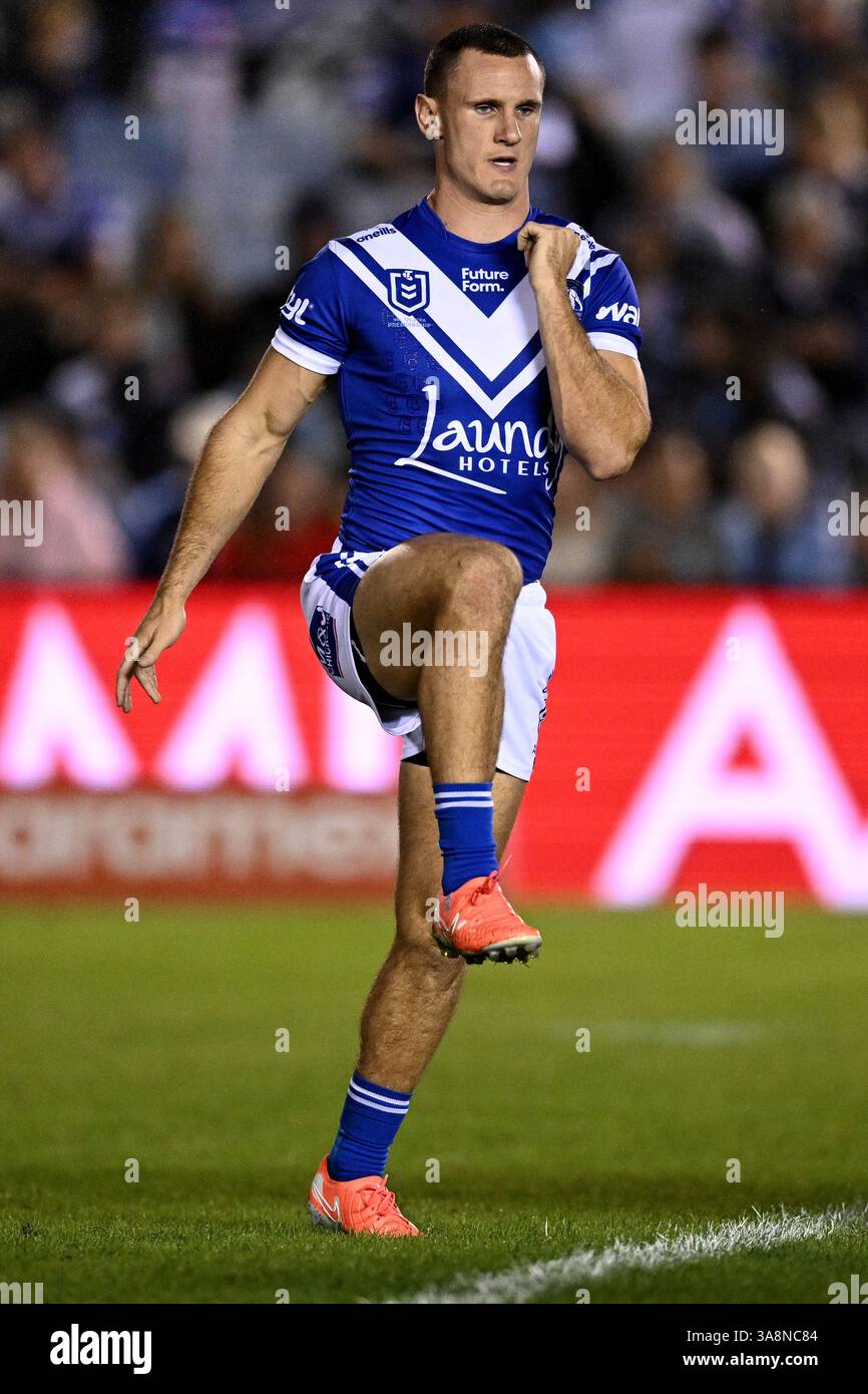 Sydney, Australia. 29th Mar, 2025. Connor Tracey of the Bulldogs during ...