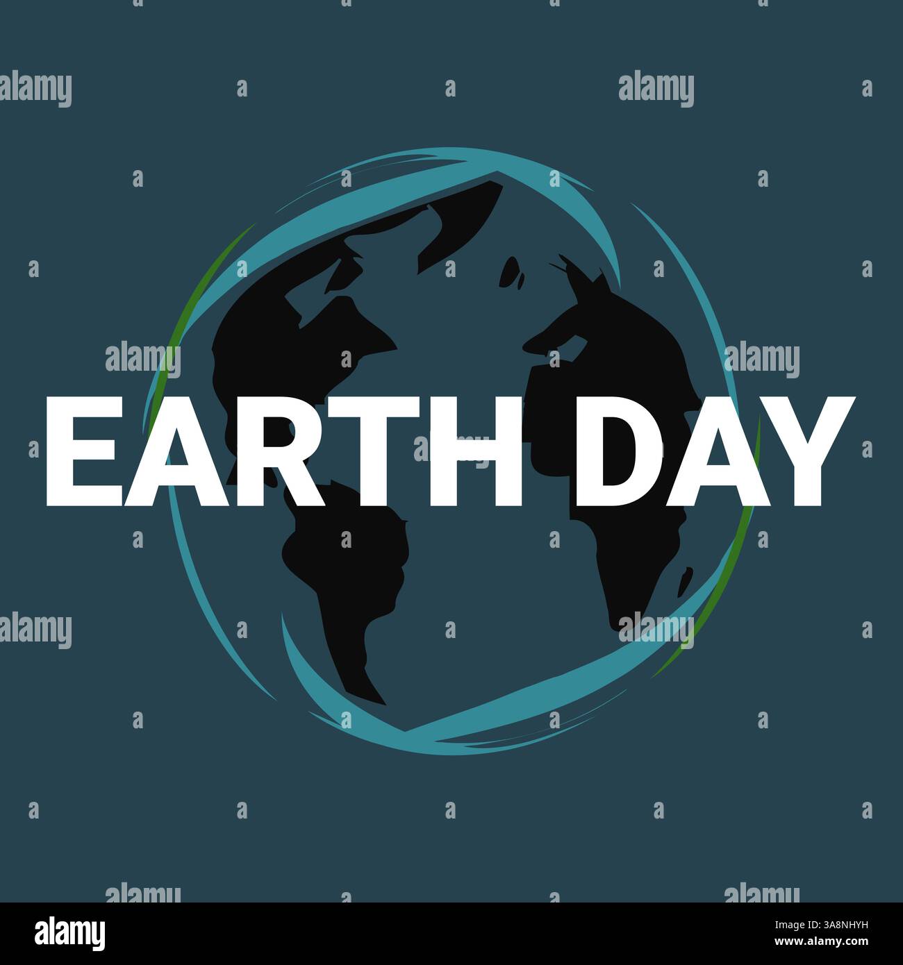 A modern and impactful illustration for Earth Day with globe and ...