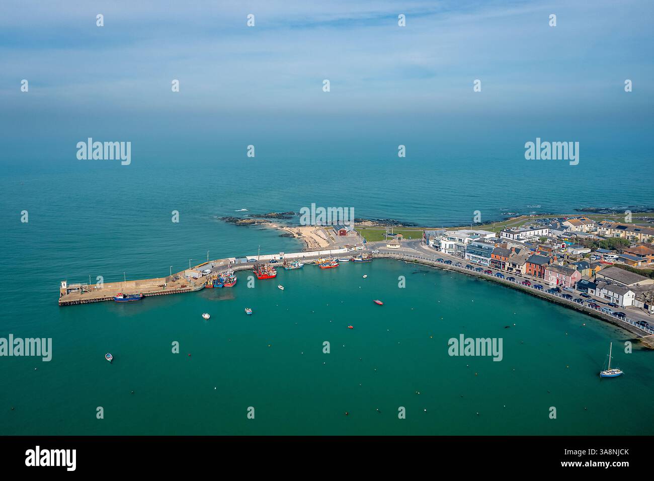 Drone flight over fishing boats hi-res stock photography and images - Alamy