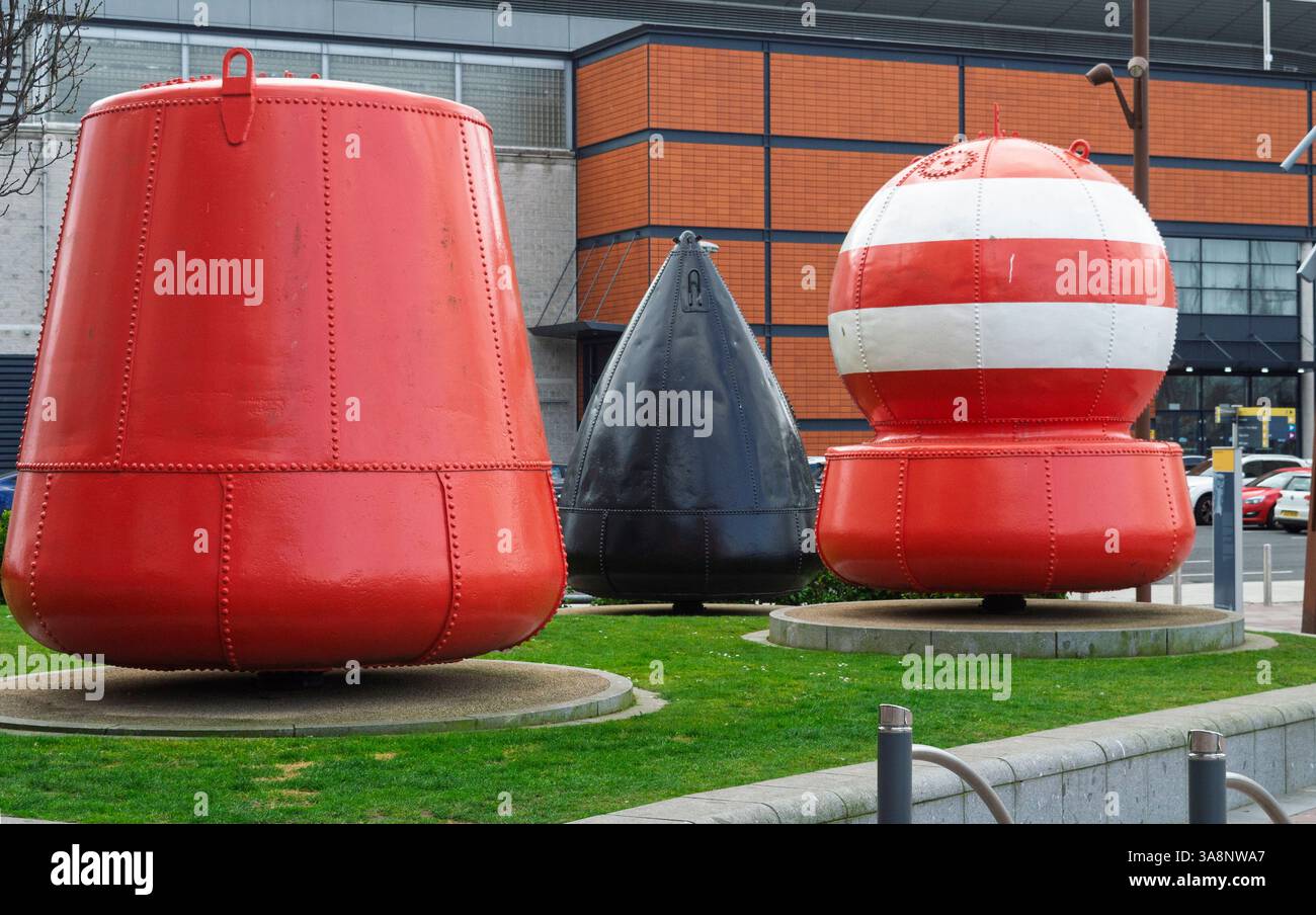 Belfast Co. Antrim Northern Ireland March 26 2025 - Three navigational ...