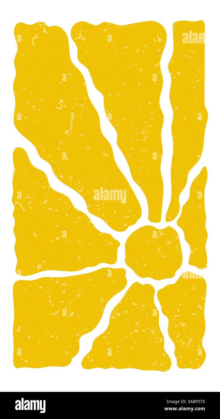 Sun groovy vertical prints set isolated on transparent background Stock ...
