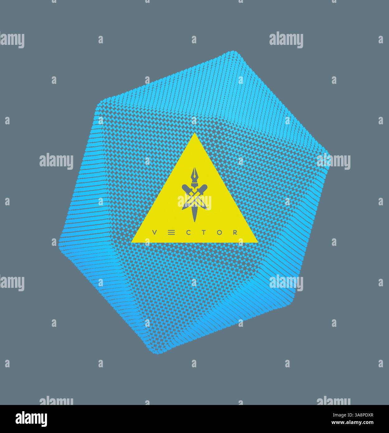 Crystal Consisting Of Small Particles Object With Dots Molecular Grid