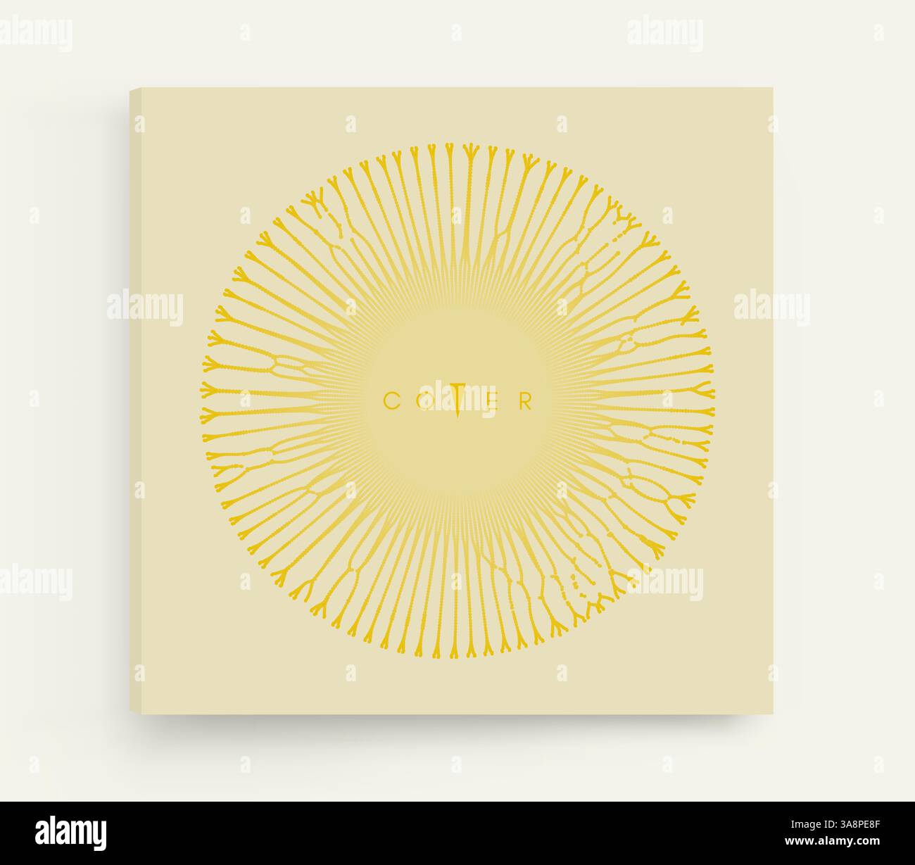 Array with dynamic particles of small particles in circle. Modern ...
