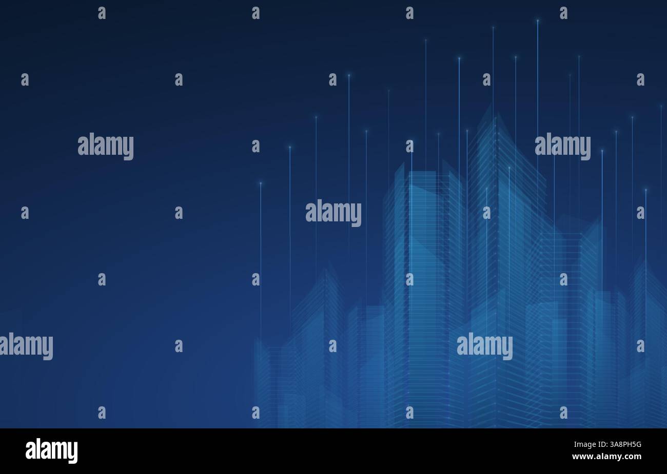 Smart city digital background. Building Technology, Futuristic ...