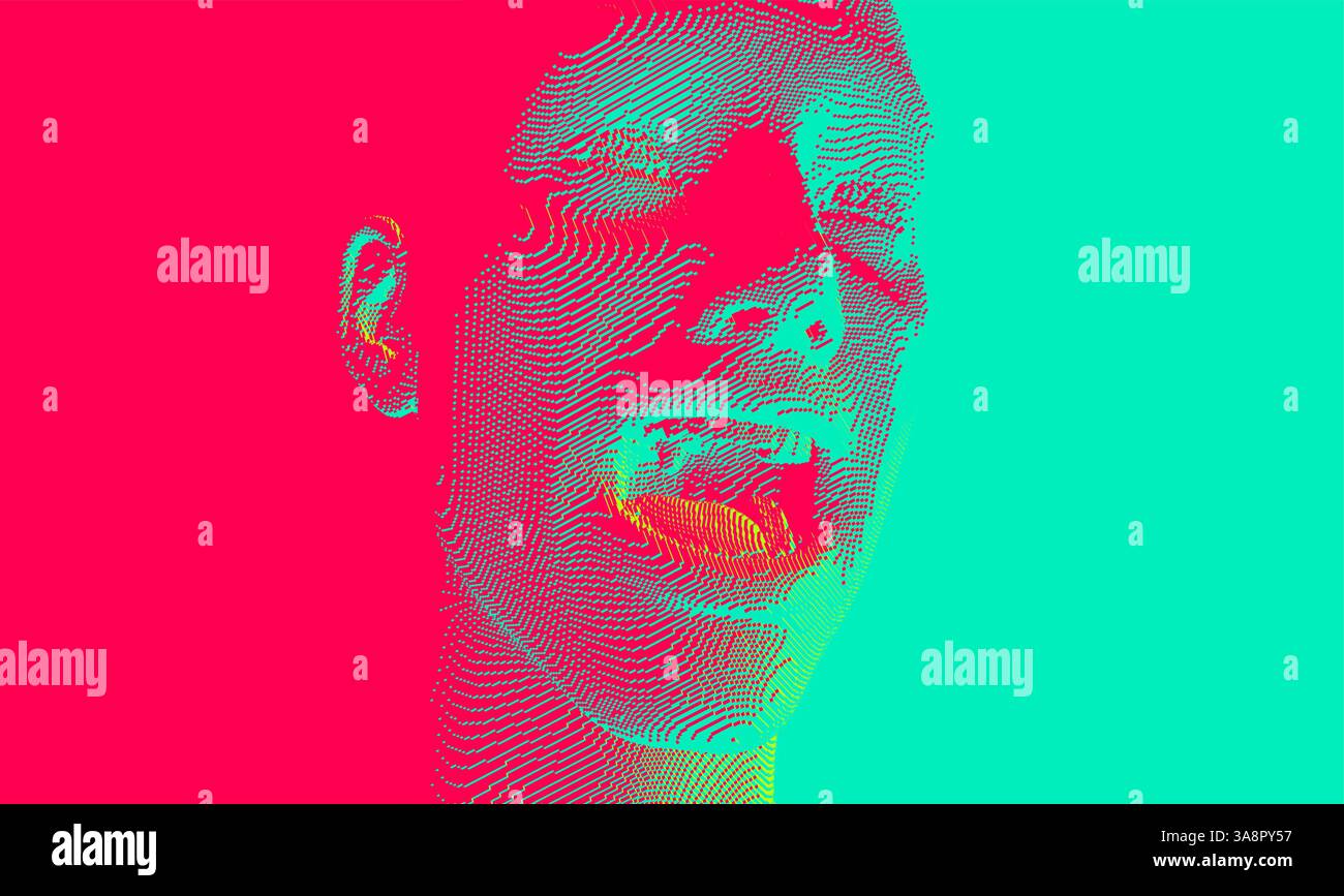 Portrait of screaming man with wide open mouth. Shock and awe. Full of ...