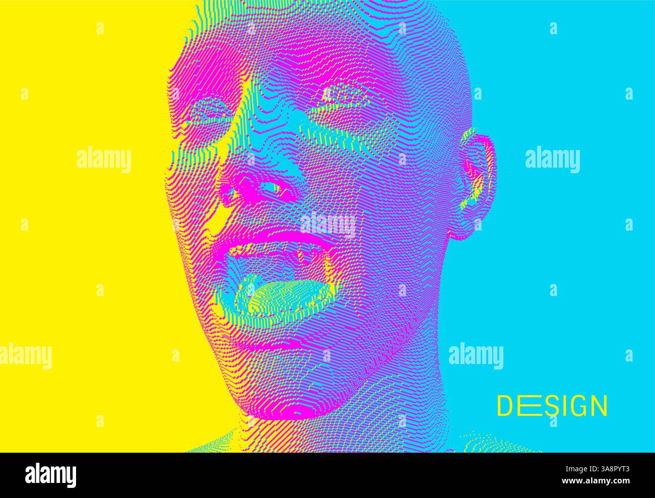 Portrait of screaming man with wide open mouth. Shock and awe. Full of ...