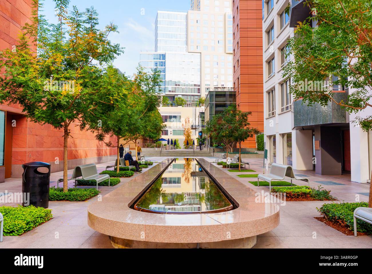 Los Angeles, California - December 3, 2024: Tranquil courtyard scene in ...