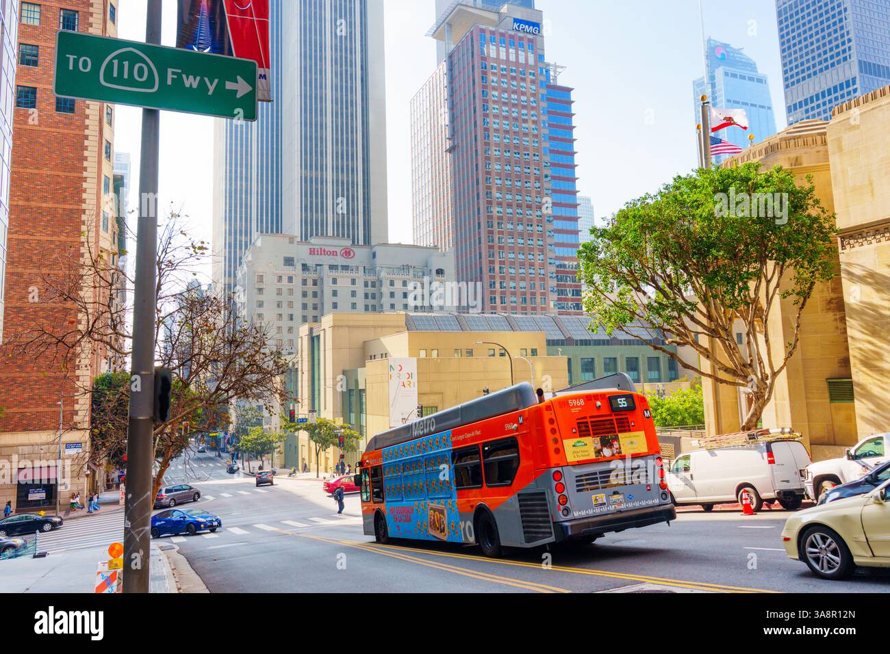 Los Angeles, California - December 4, 2024: Vibrant city scene ...