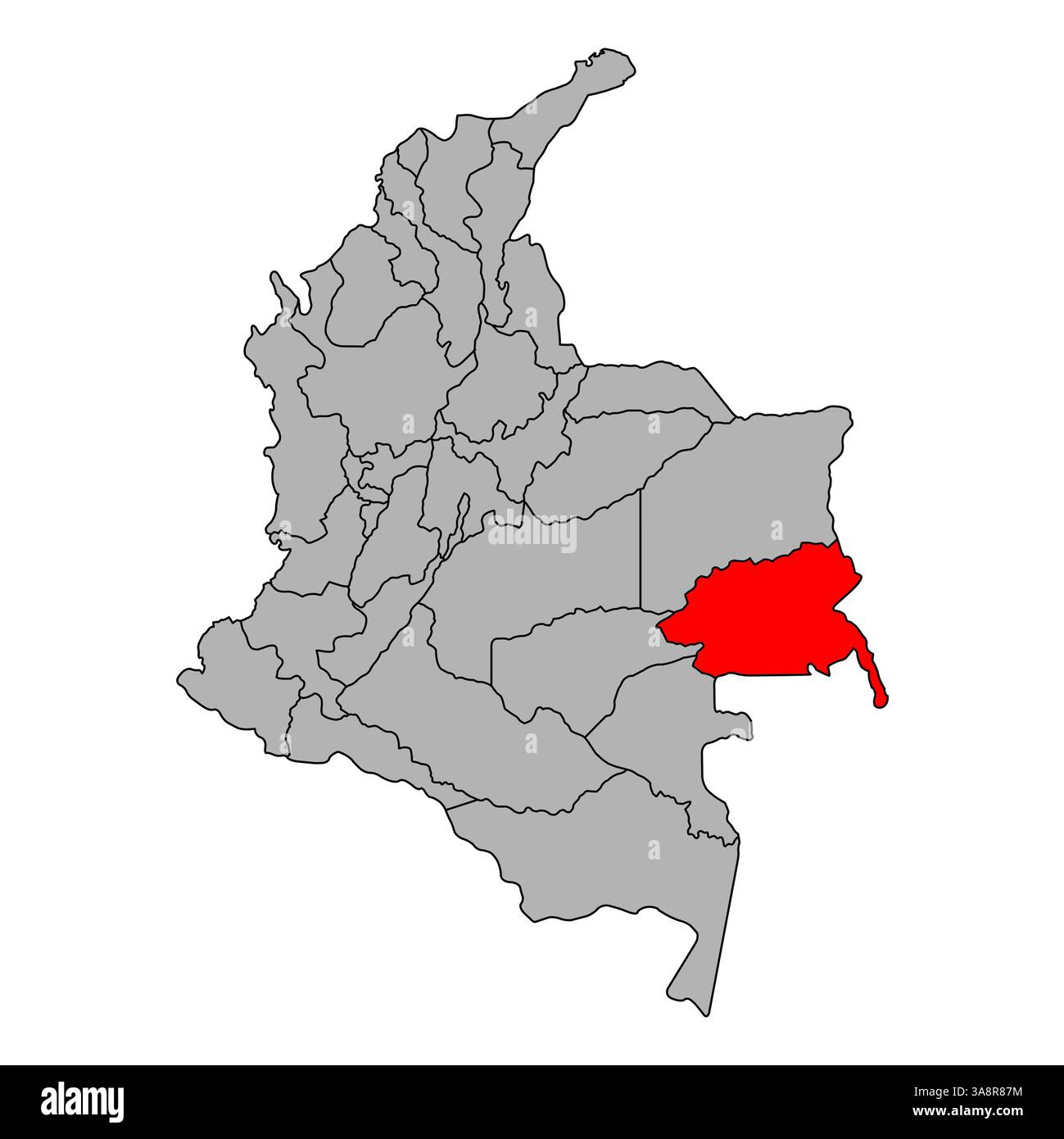 Guainia outline map hi-res stock photography and images - Alamy