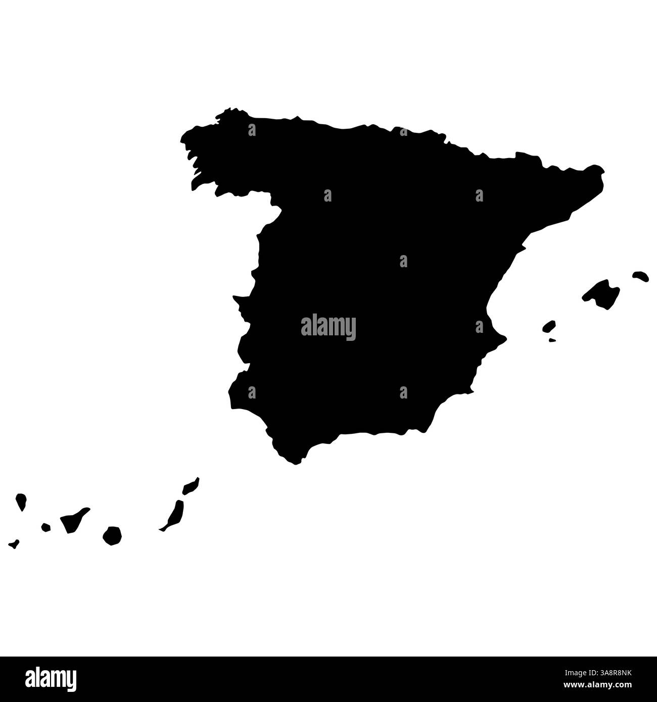 Spain map symbol shape, travel web flat concept icon vector ...