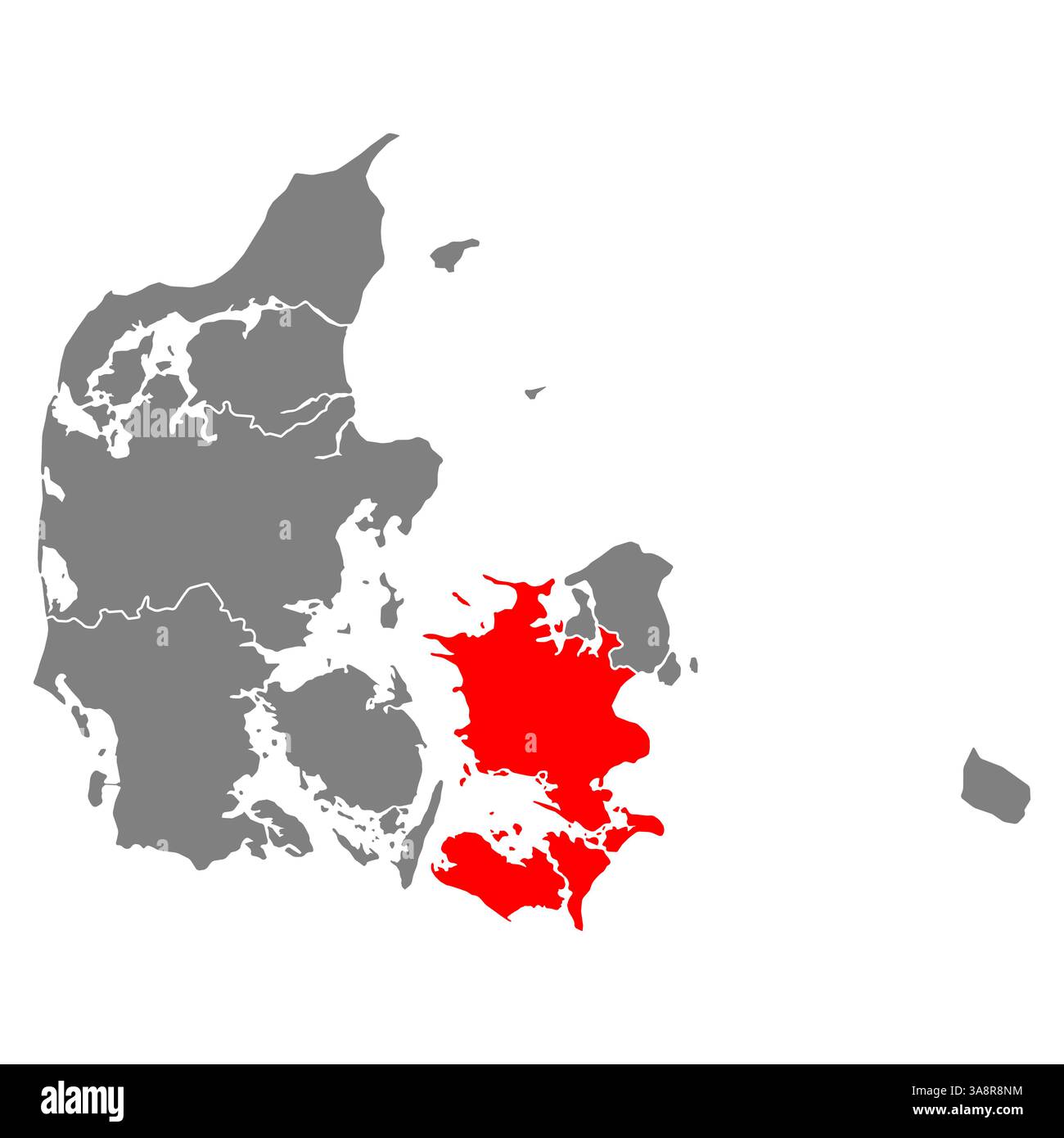 Roskilde vector map Cut Out Stock Images & Pictures - Alamy