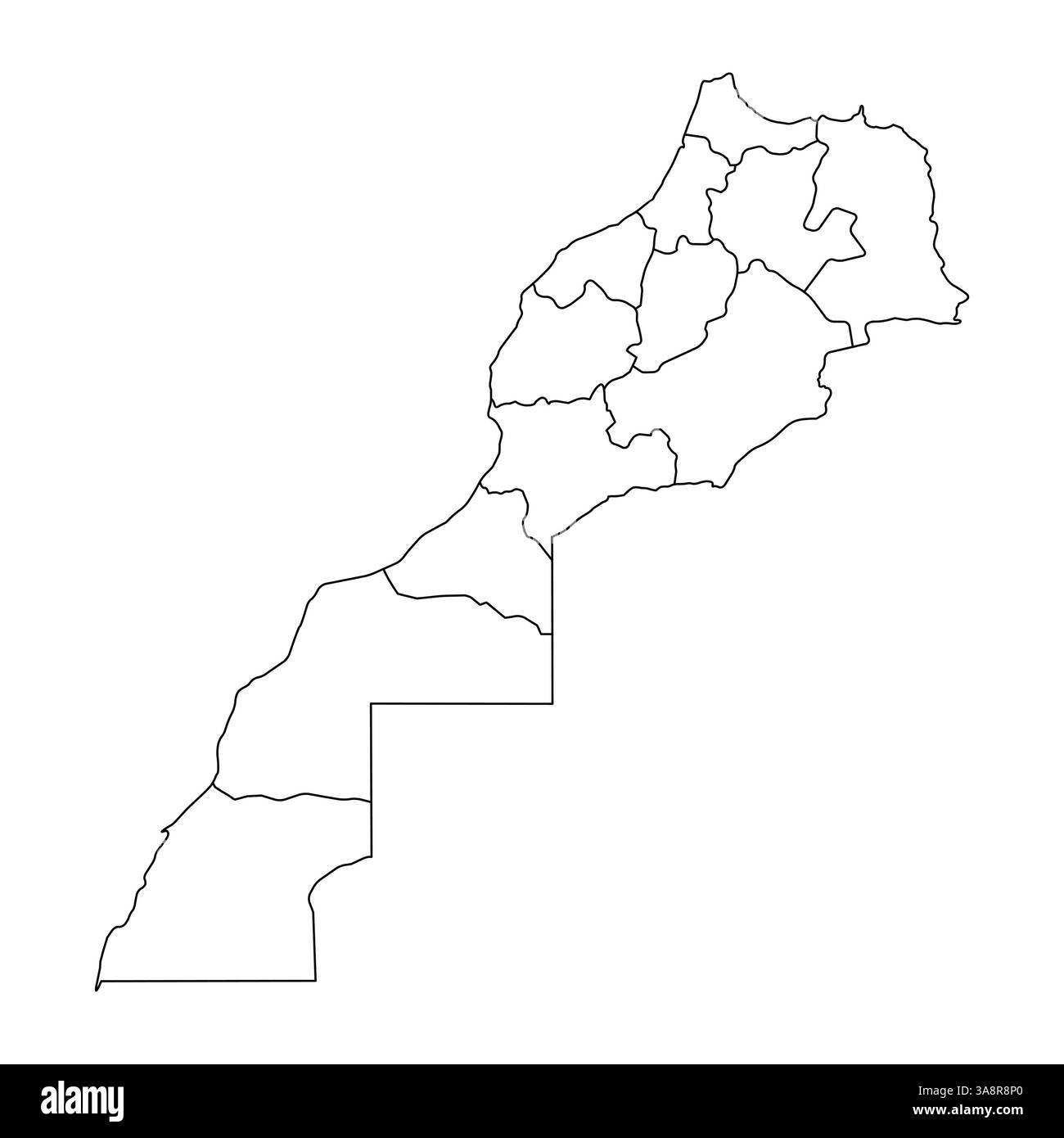 Morocco map symbol shape, travel web flat concept icon vector ...