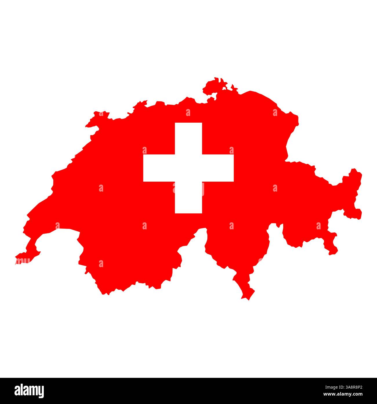 Switzerland map shape, travel web flat concept icon symbol vector ...