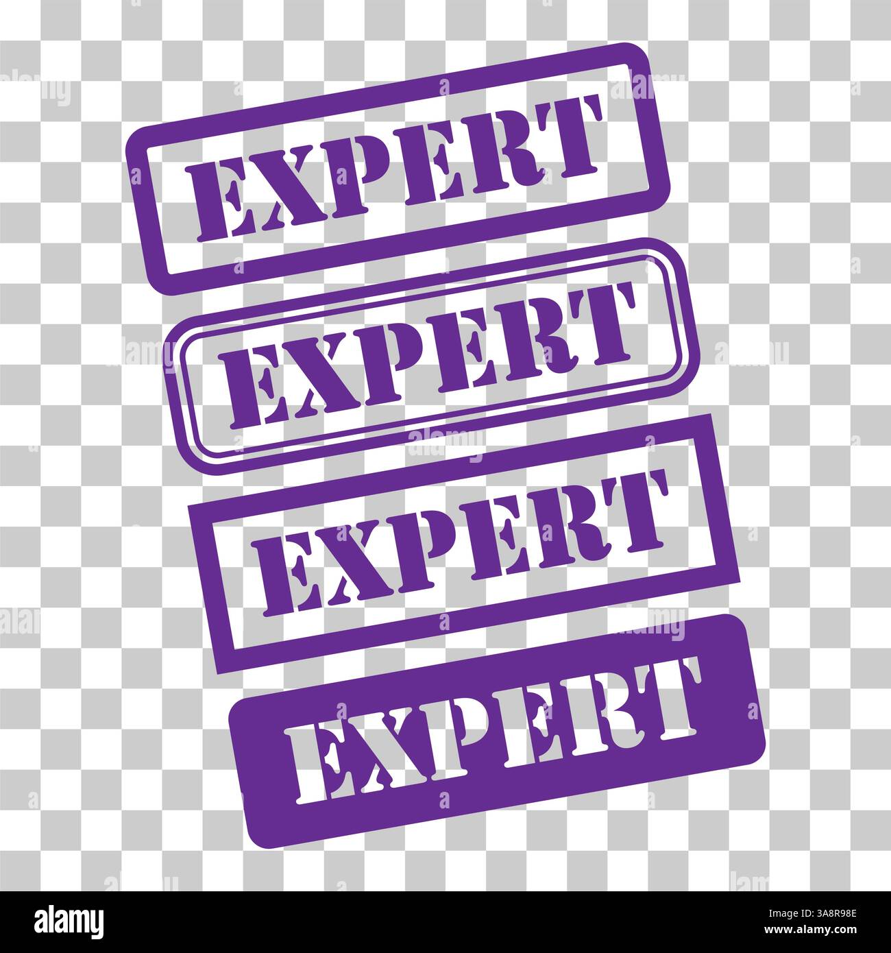 Set of Expert stamp symbol, label sticker sign button, text banner ...