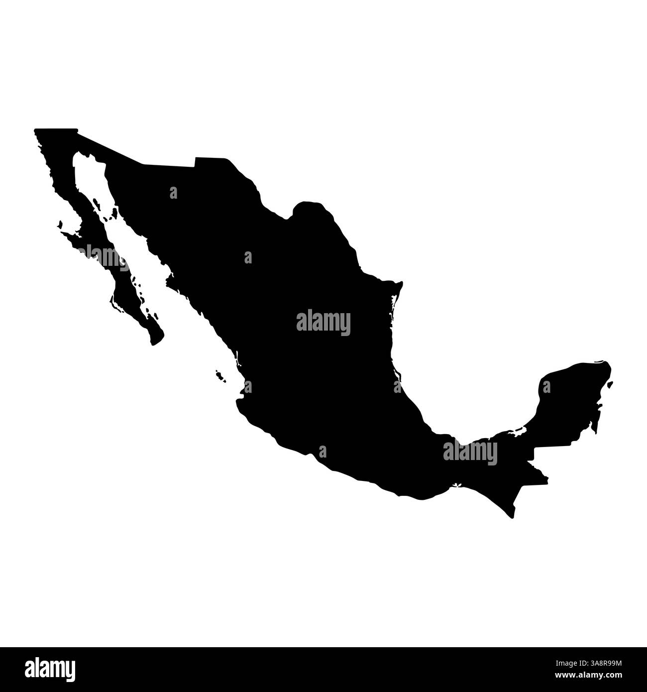 Mexico map symbol shape, travel web flat concept icon vector ...