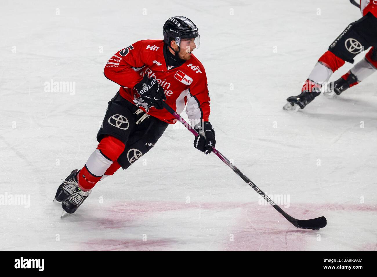 Cologne, Germany. 28th Mar, 2025. Ice Hockey: DEL, Kölner Haie ...