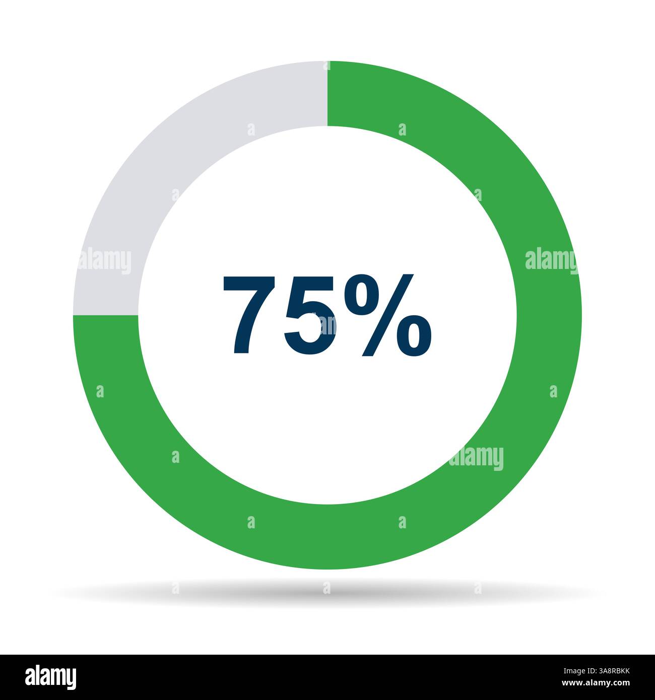 Information round diagram 75 percent shadow icon, infographic pie design, marketing vector ...