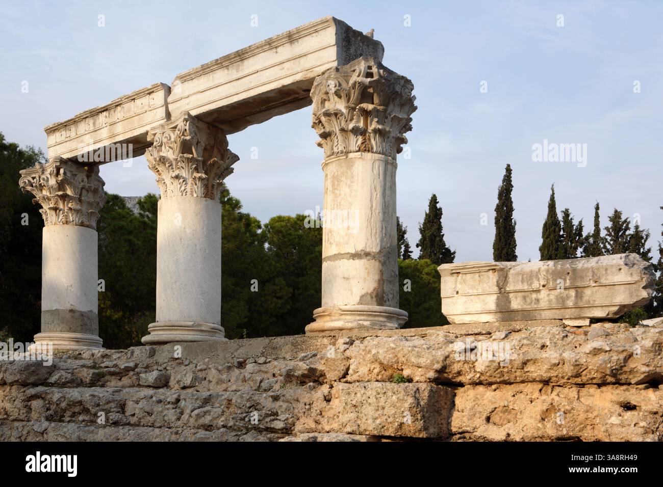 April 16, 2007 - Corinth, Greece - A detail of Temple E, on April 16 ...