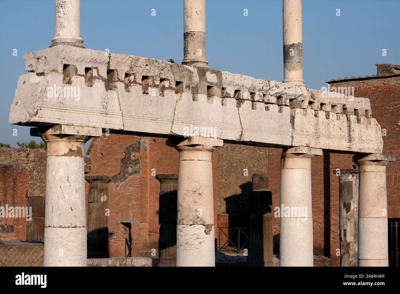 July 18, 2007 - Pompeii, Italy - Colonnade around the Forum, Pompeii, 2nd century BC, showing ...