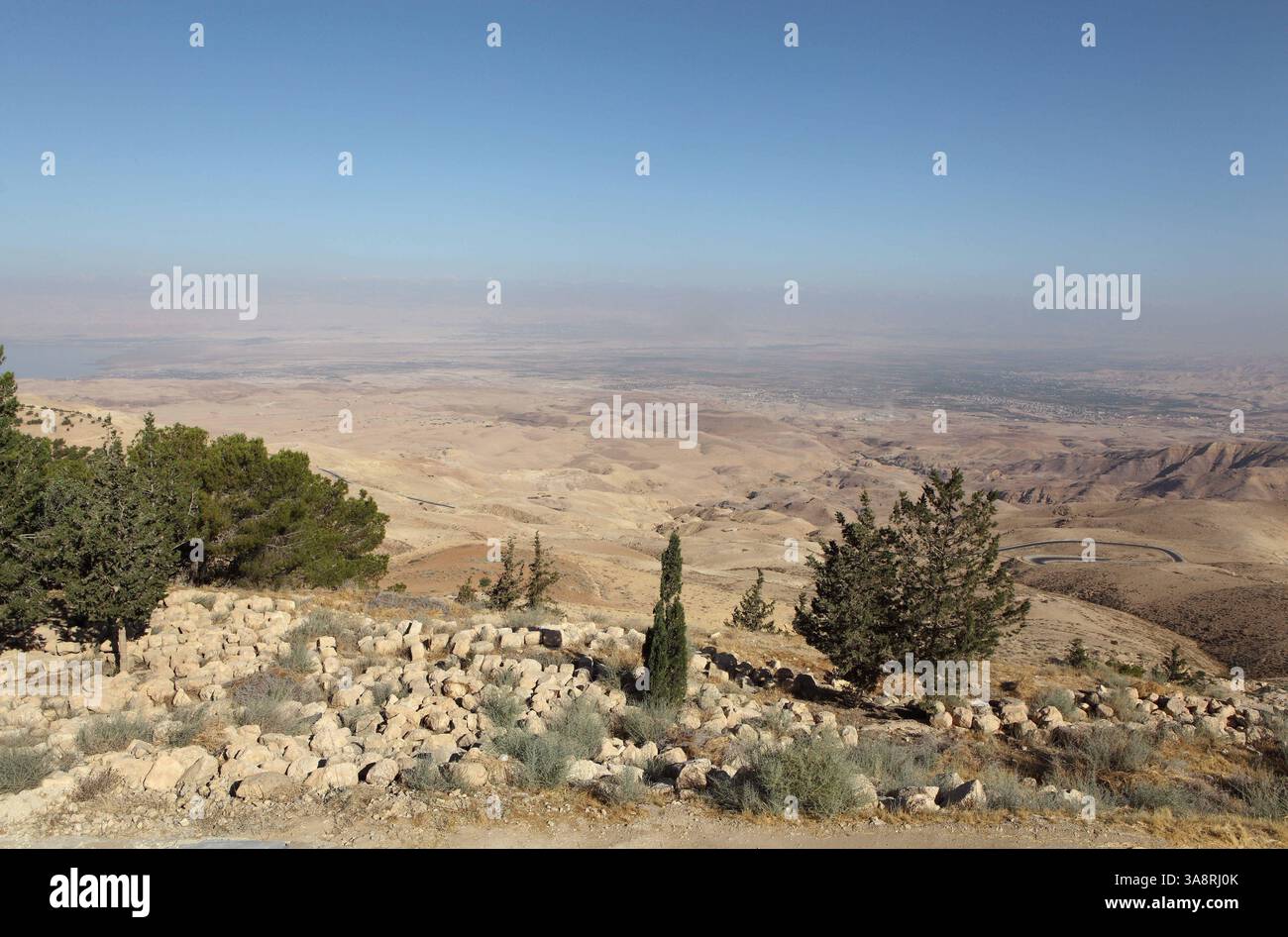 July 5, 2012 - Mount Nebo, Jordan - View from Mount Nebo, 804m, where ...