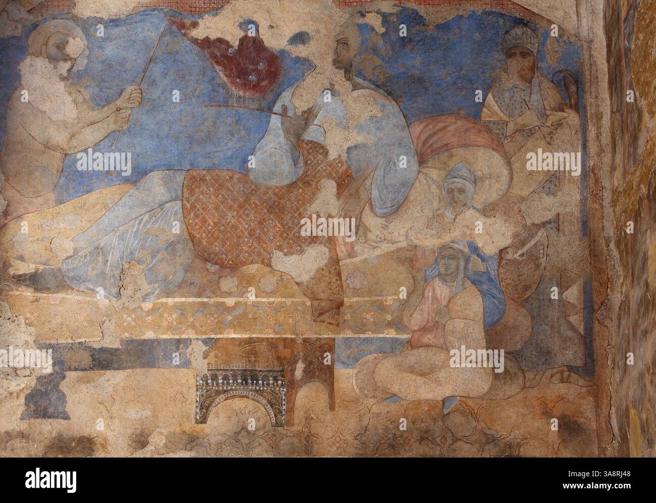 July 16, 2012 - Qasr Amra, Jordan - Fresco from Qasr Amra, Jordan. This ...