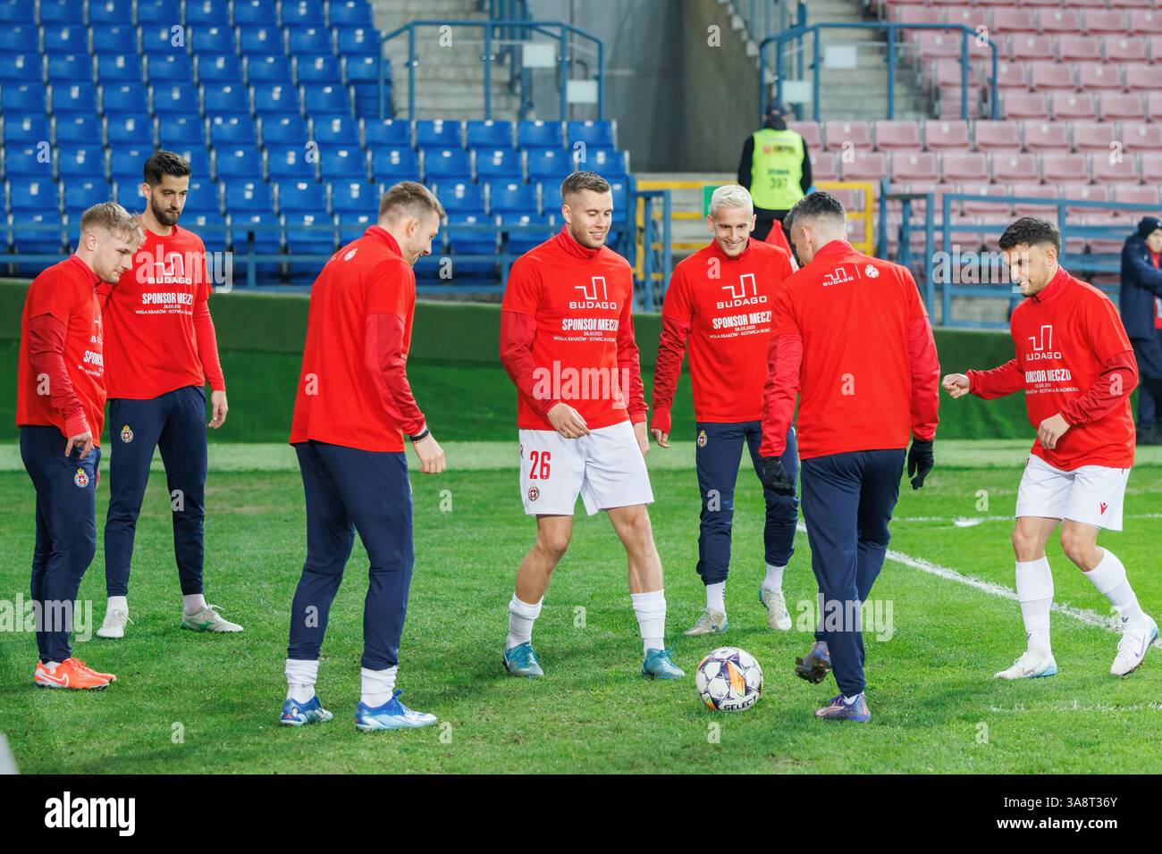 KRAKOW, POLAND, Mar 29 2025, A FOOTBALL MATCH BETWEEN WISLA KRAKOW AND ...