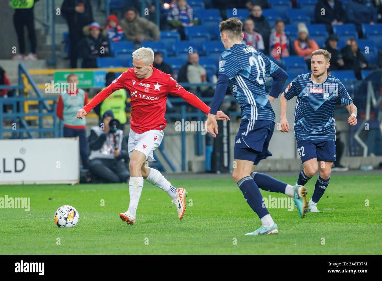 KRAKOW, POLAND, Mar 29 2025, A FOOTBALL MATCH BETWEEN WISLA KRAKOW AND ...