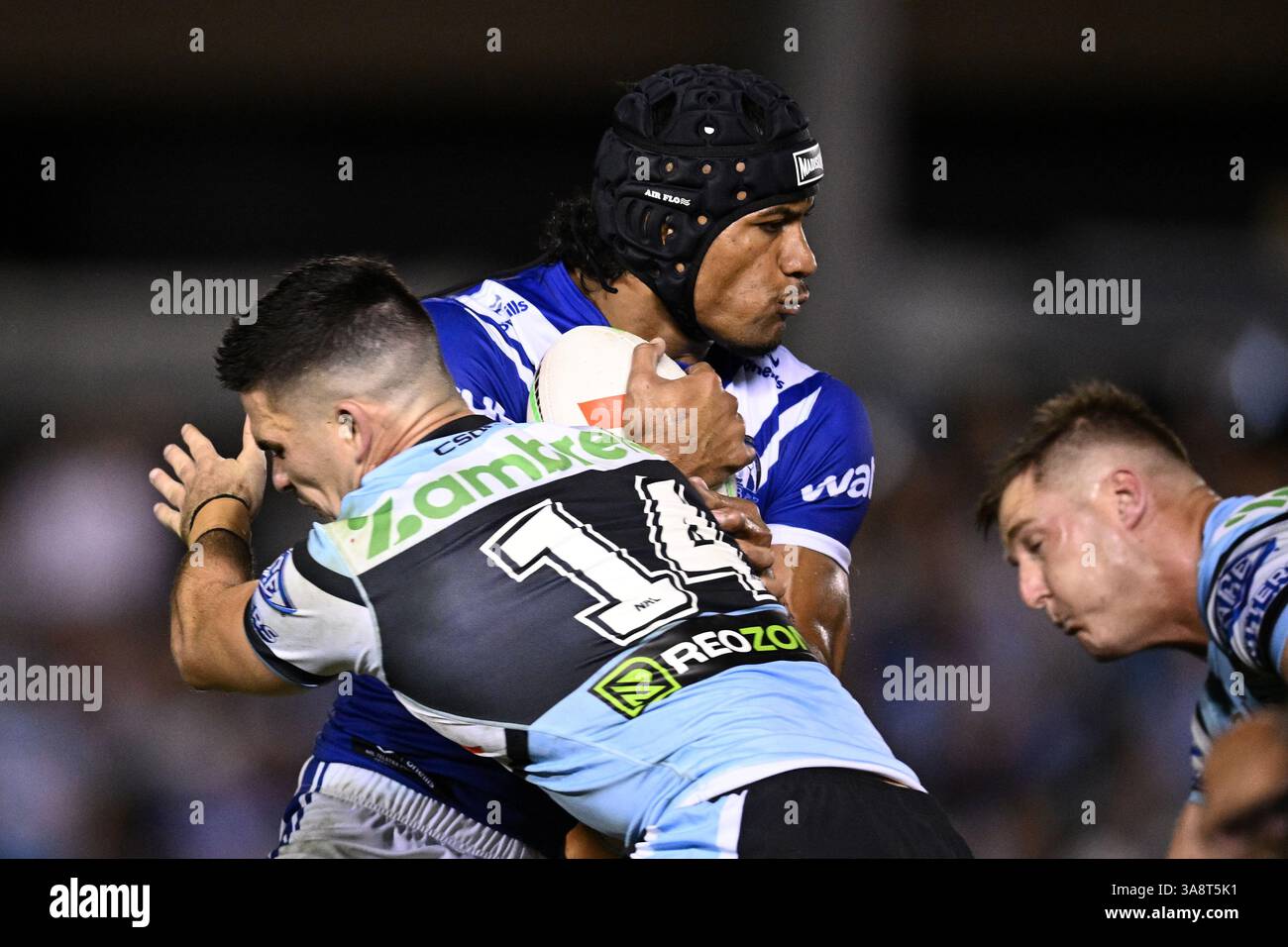 Sydney, Australia. 29th Mar, 2025. Stephen Crichton of the Bulldogs is ...
